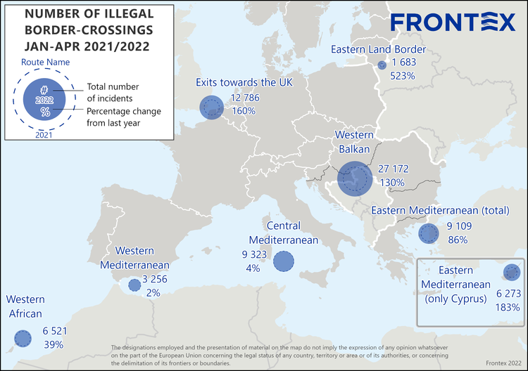 EU external borders in April: Detections on the rise - Border Security Report